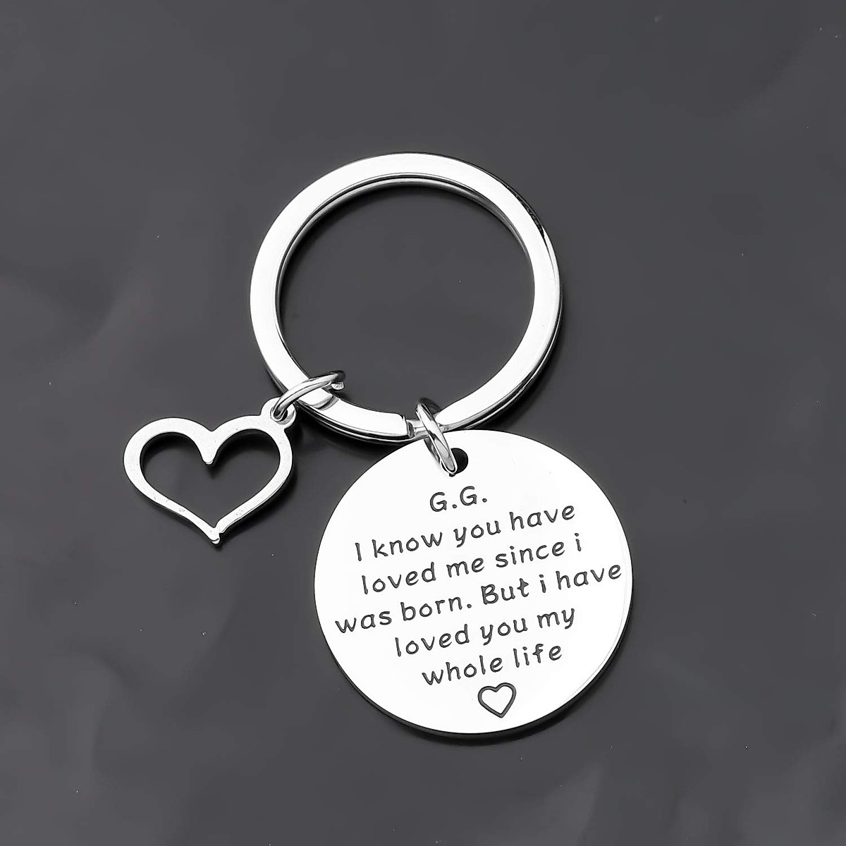 TIIMG G.G. Gifts Grandma Keychain Gift Grandma Birthday Gifts for Grandma Mom GiGi Keychain (G G i know)