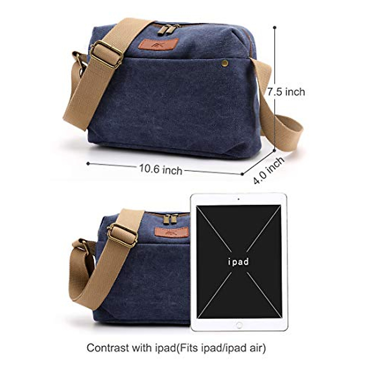 Collsants Small Canvas Crossbody Purse for Women Messange Bag Shoulder Bags Satchel