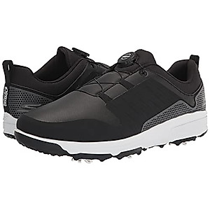 Skechers Men's Torque Twist Waterproof Golf Shoe, Black, 9 Wide
