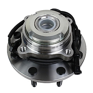 Autoround Front Wheel Bearing Hub Assembly 515020 Compatible with 1999-2004 Ford F250 Super Duty / F350 Super Duty 4x4, 2000-2002 Excursion, SRW Coarse Threads 4WD Only, 8 Lug w/ABS
