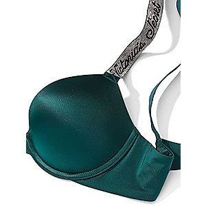 Victoria's Secret Very Sexy Shine Strap Push-Up Bra, Deepest Green Smooth, 34B