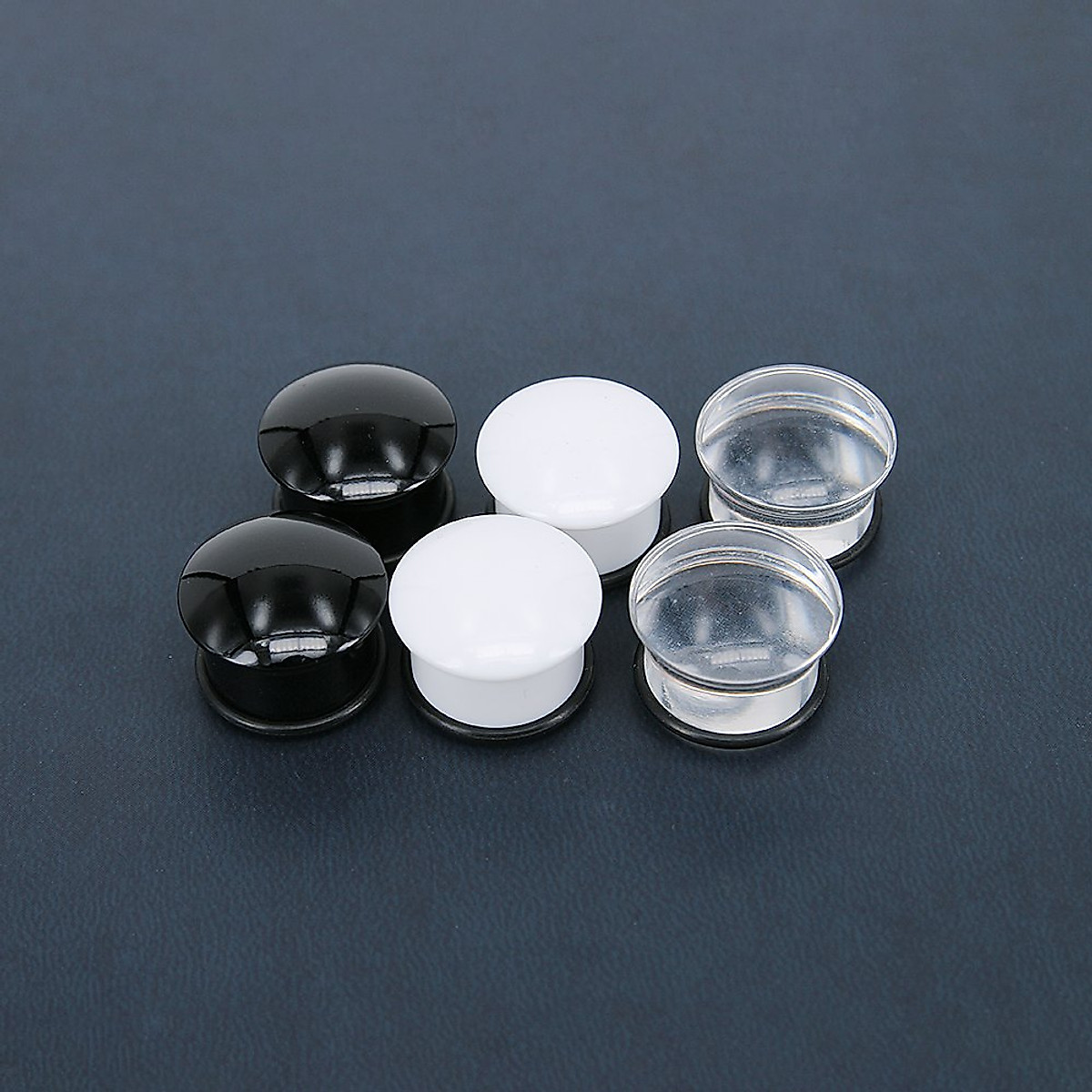 ZS Set of 3 Pairs Single Flare Acrylic Ear Plugs Tunnel Expander Piercing Ear Gauges with O-Ring (Gauge=3/4"(20mm))