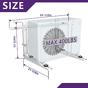 Mxclimate Wall Mounting air Conditioner Bracket for Outdoor Ductless Mini Split Condenser Heat Pumps & HVAC Systems,Universal,9000-36000 Btu AC Units, Heavy Duty Support up to 400 LBS