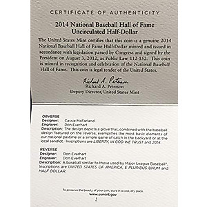 2014 D Baseball Hall Of Fame Comes in original US mint Box Half Dollar Brilliant Uncirculated US mint