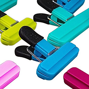 Chip Clips 14PCS Food Bag Clips with Heavy Duty(4 Large &10 Small Size) Seal Grip Assorted Colors