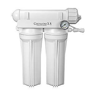 GROWONIX EX200-KDF 200 Gallon Per Day Reverse Osmosis System Ultra High Flow Rate Water Purification Filter for Hydroponics Gardening Drinking H20 Coffee Point of use On Demand Purifier