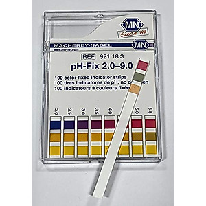 Macherey-Nagel, 92118, pH-Fix 2.0-9.0, Box of 100 Strips