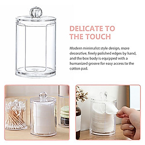 Lucaidian 2Pack Holder Dispenser for Cotton Ball Cotton Swab Cotton Round Pads - Suitable for Storing Small Items