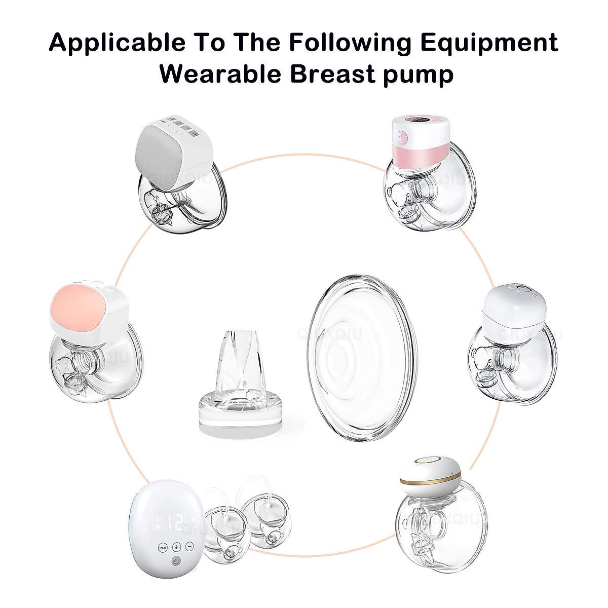 S9/S10/S12 Wearable Breast Pump Accessories, 2 Duckbill Valve&2 Silicone Ring&2 Diaphragm Compatible with Momcozy Duckbill Valve and Silicone Diaphragm Accessories (6 Pieces Set)