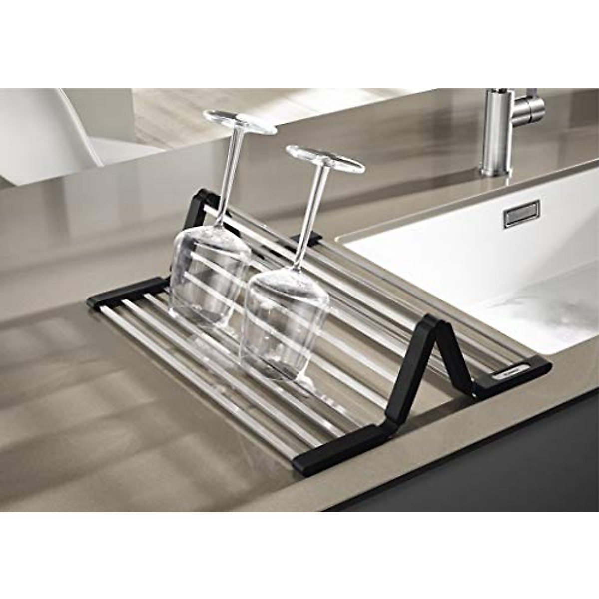 BLANCO 238483 Folding mat, 440 mm, Black/Silver