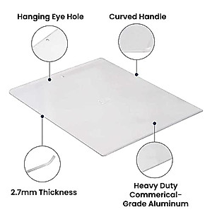 Baker's Secret Extra Thick -2.7mm- Pure Aluminum Large Flat Cookie Sheet 18" x 14", 100% Recycled Aluminum Flat Baking Sheet Commercial Grade Flat with hanging hole- The Natural Aluminum Collection