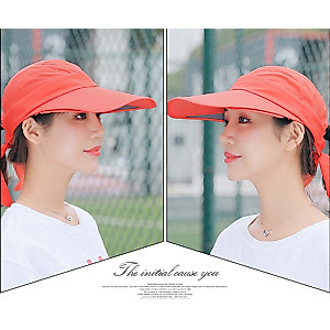 YEKEYI Sun Hats Wide Brim Beach Fishing Hat Baseball Cap UPF 50+ Anti UV with Retractable Visor Unisex Blue