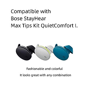 SNHTLS Replacement Eartips Silicone Earbuds Buds Set Wireless Earphone Compatible with Bose Small Shark Sports Headphones 3 Pair Silvery