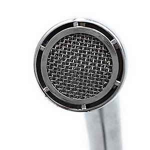 Chromed Surface 8" Two-Handle Tall Stainless Steel Spout Kitchen Faucet 8-inch Center Hole [3015PF] ADA -Does not Contain Lead, Plastic (POM) Body HI Rise SPOUT