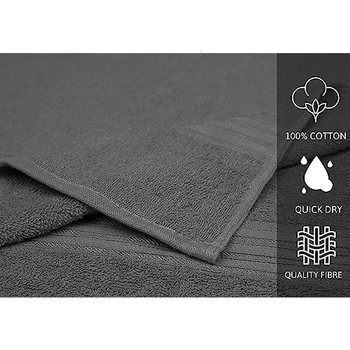 ZUPERIA Classic Bath Towels - 8 Pack - 27" x 54" - Ultra Soft 100% Cotton Large Bathroom Towels, Highly Absorbent Towel for Bathroom, Ideal for Pool, Home, Gym, Spa, Hotel (Assorted)