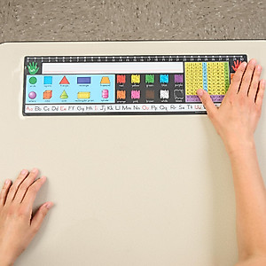 Really Good Stuff EZ-Fit Desktop Helper Tape Strips - Set of 36, Student Desk Name Tags, Pre-Cut, Durable, and Versatile