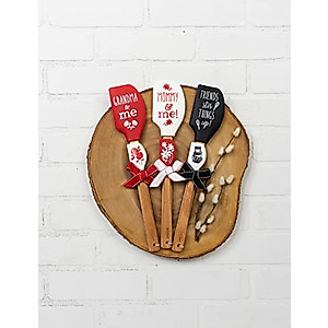 Shannon Road Gifts Classic Kitchen Dishwasher Safe Kitchen Buddies Silicone Spatulas, Set of 2, Stir Things Up