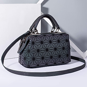 Geometric Luminous Purses and Handbags Holographic Reflective Crossbody Bag Irredescent Flash Rainbow Tote B2