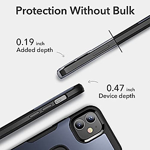 YOUMAKER iPhone 12/12 Pro 6.1" Case - Navy Blue Shockproof, Built-in Screen Protector, Rugged Full-Body Heavy Duty Cover