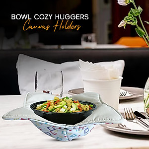 THE PERFECT CORNER Set of 2 Pieces of Bowl Cozy, Bowl Cozy Comes With a Protector to Cover the Food Served, Hot Bowl Cozy Holder, Heat & Cold Resistant