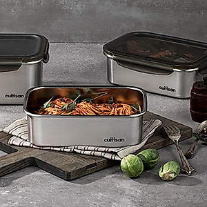 CUITISAN SIGNATURE RECTANGLE AIRTIGHT CONTAINER NO. 5 23.0oz, STAINLESS STEEL FOOD CONTAINER, WATERPROOF, MICROWAVE and DISHWASHER AVAILABLE
