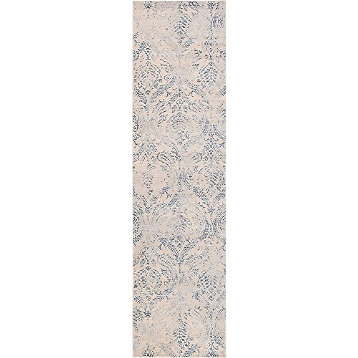 Unique Loom Paris Collection Pastel Tones Traditional Distressed Blue Runner Rug (2' 7 x 10' 0)