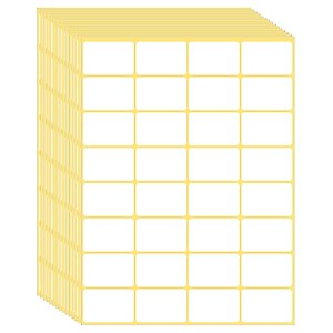 480 Pcs White Blank Labels Self Adhesive Library Book Spine Labels 1" x 1.5" Mailing Address Label Stickers Small Barcode Labels for Laser/Ink Jet Printers