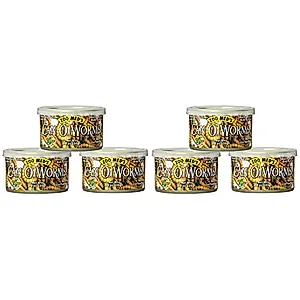 Zoo Med 6 Pack Can O'Worms, 1.2 Ounces Each, Reptile Bird and Fish Food