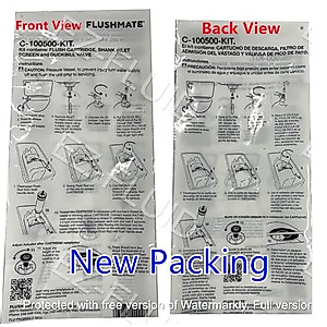 Original Replacement For Sloan C-100500-K Flushmate Cartridge/PowerFlush Toilet Piston Cartridge Parts for Use with 500, 501, 501A, 501B, 503, and 504 Series Flushmate Tank System (1)