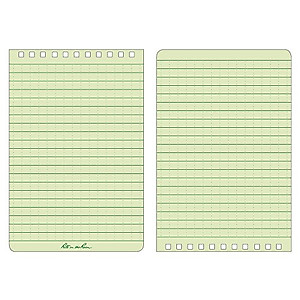 Rite In The Rain Weatherproof 4" x 6" Top Spiral Notebook Kit: Tan CORDURA Fabric Cover, 4" x 6" Green Notebook, and an Weatherproof Pen (No. 946-KIT)