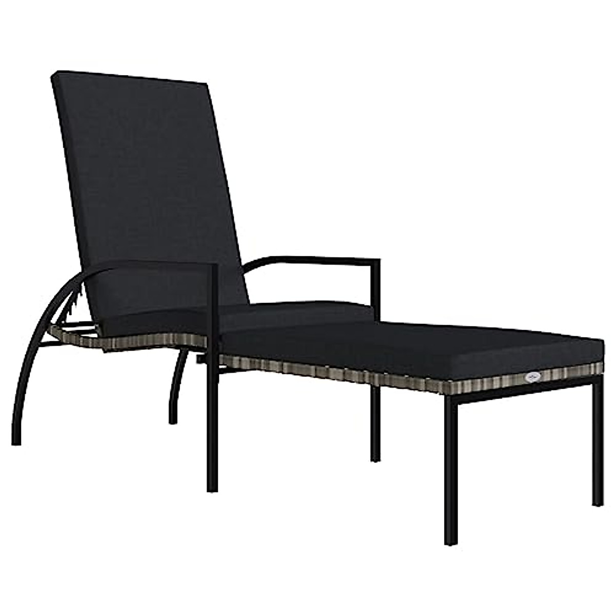 puraday Sun Lounger with Footrest PE Rattan Gray 76.8"x23.6"x40.2" Loungers for Poolside Chaise Lounge Outdoor Patio Lounge Chair Lounge Bed for Garden Outdoor Comfortable & Durable Design