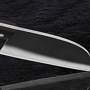 XYJ Kitchen Knife Camping Knife Full Tang Butcher Knife 3cr13 Stainless Steel Serbian Chef Knife Meat Vegetable Knives Leather Sheath with Belt Loop Easy Carry