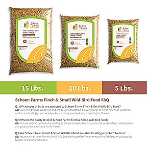 Schoen Farms Finch & Small Wild Bird Seed Food Mix (5 LBS)