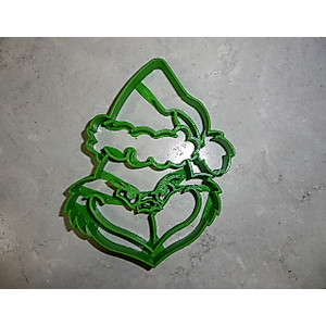 INSPIRED BY GRINCH HEAD DR SEUSS THEME CHARACTER CHRISTMAS COOKIE CUTTER MADE IN USA PR682