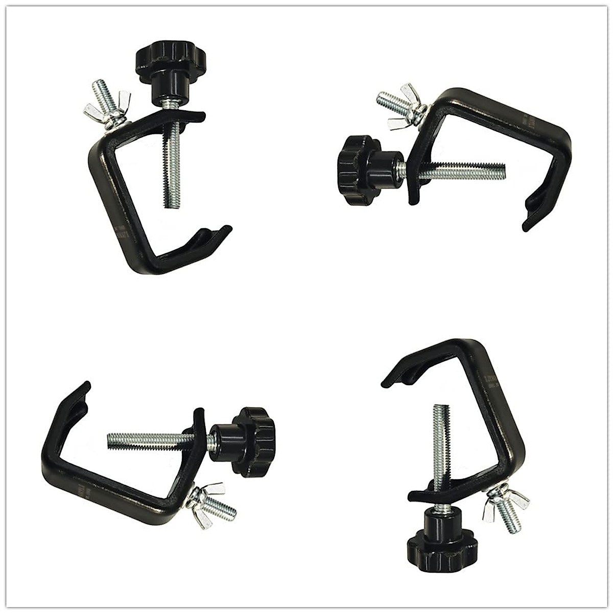 BORYLI 6'' C-Clamp Truss 44LBs Heavy Duty for DJ Club Stage Lights (4 Pack)