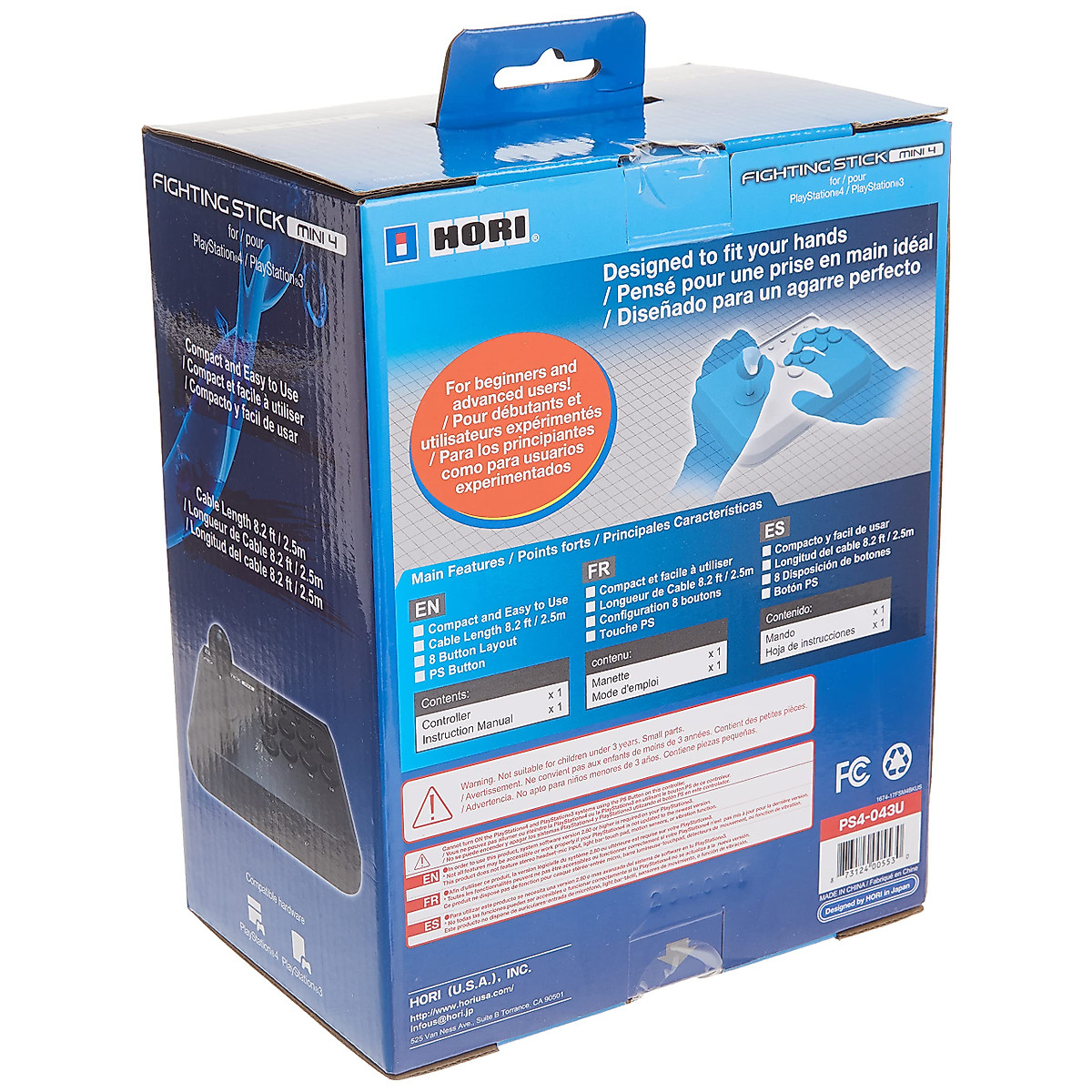 HORI Fighting Stick Mini 4 for PlayStation 4 and 3