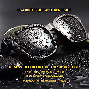 Flows Bandwidth - Smart Bluetooth Audio Sunglasses with Open Ear Headphones - Voice Control - Polarized UVA/UVB Lenses - For Men and Women - Prescription (Rx) Ready - Bruno Frames (Black)