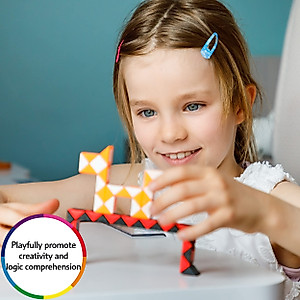 CUBIDI® Magic Snake Cube | Fidget Snake Toy for Kids | Travel Toys for Kids Ages 4-8 | Great Gift for Boys and Girls Birthday, Easter basket Stuffers | 0.35 inch x 0.55 inch | Set of 6