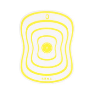WEISHA Flexible Cutting Board 1PC Chopping Board Plastic Easy Cleaning Cutting Plate Hangable Non-Slip Frosted Home Kitchen Accessories(S,Yellow)