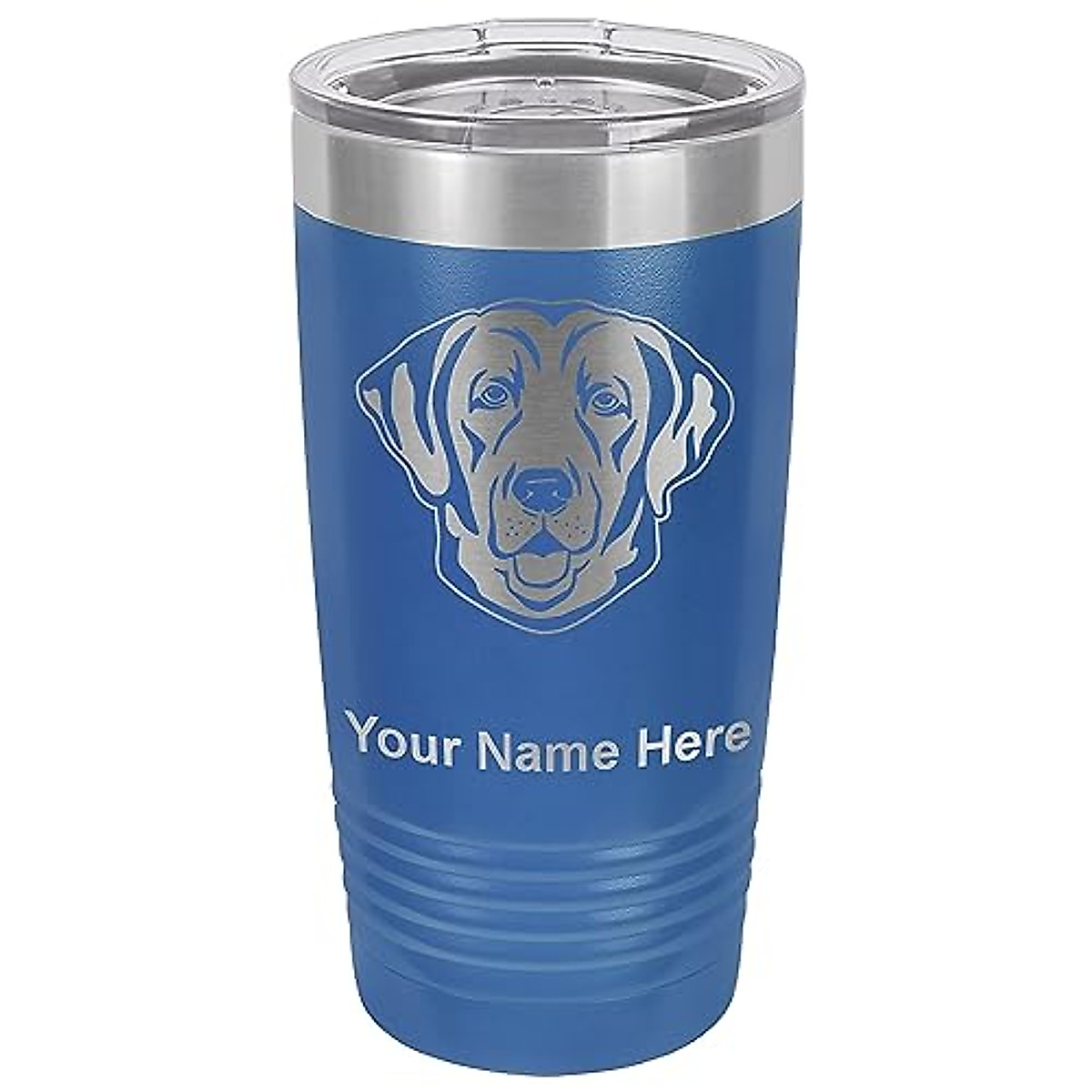 LaserGram 20oz Vacuum Insulated Tumbler Mug, Chesapeake Bay Retriever, Personalized Engraving Included (Dark Blue)
