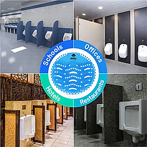 BAMTOLI VIEW - Urinal Screen Deodorizer, 10 pack, Urinal Cakes, Anti-Splash Urinal Screens for Toilet Odor Protection, 30-Day Use, Fits Most Urinals at Restaurants Offices Schools, Blue Ocean Scent
