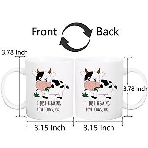 Cute Cow Coffee Mug Birthday Gifts for Women, Friend, Sister, Mothers Day Gifts for Mom Grandma,Girlfriend Birthday, Anniversary, Romantic Gift, Boyfriend or Husband Gift,Valentines Day Gifts for Her
