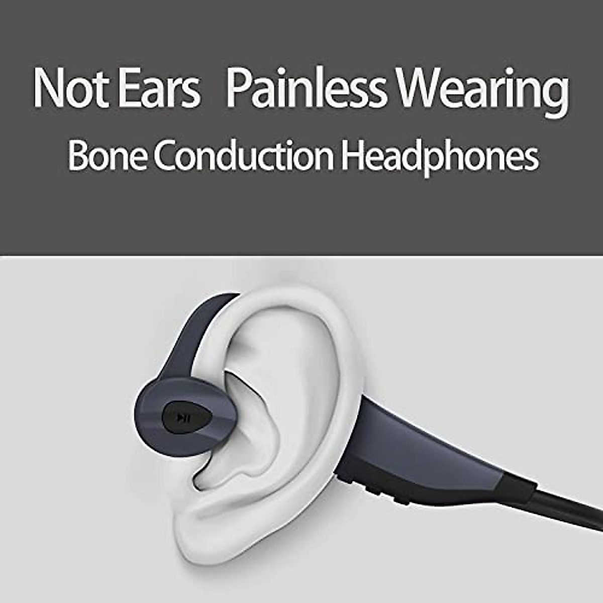 New Swimming Bone Conduction Headset Bluetooth Wireless Headset 16GB MP3 Music Player Waterproof earplug Fitness Exercise Headset Blue(Customized)