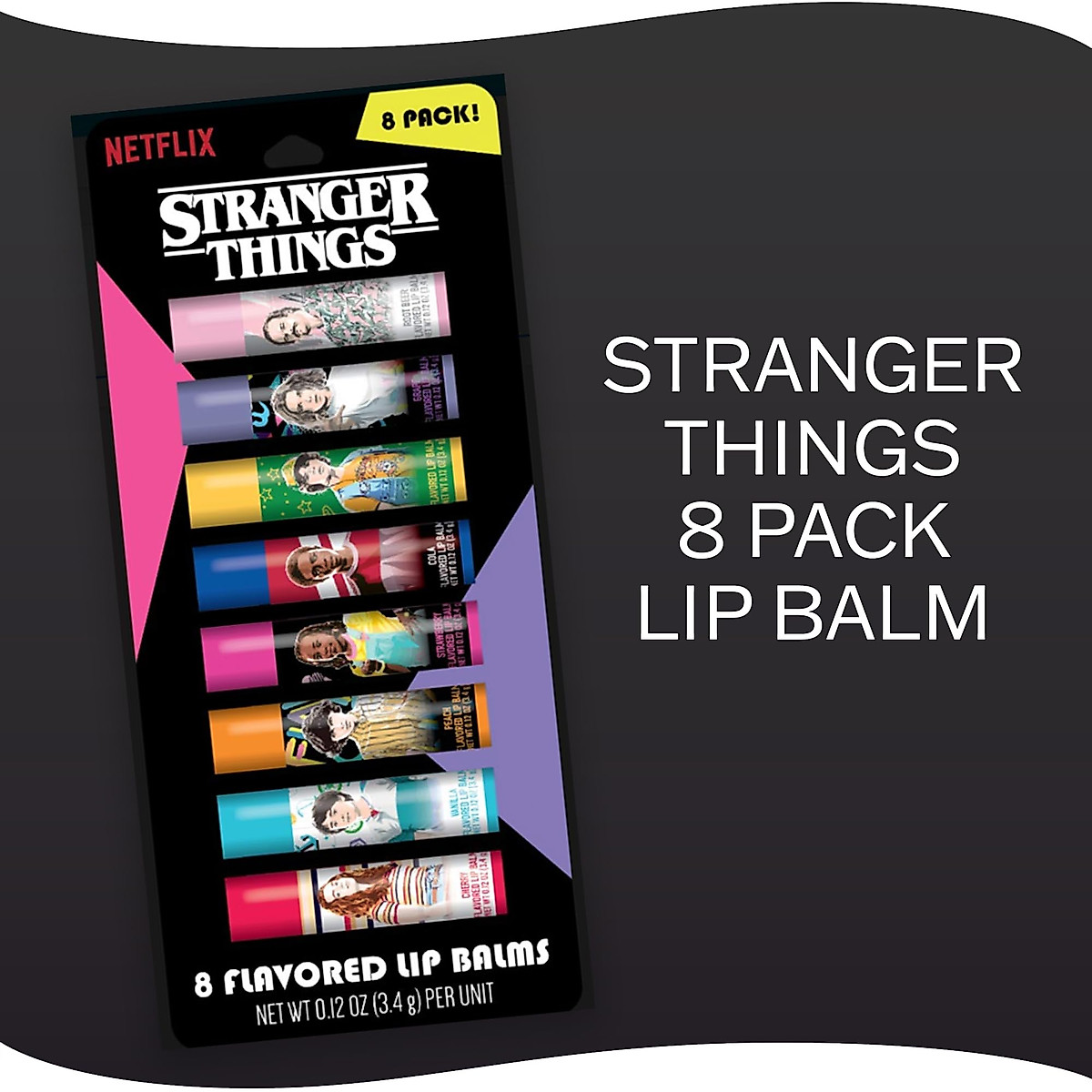 Taste Beauty Stranger Things 8 PC Lip Balm Set