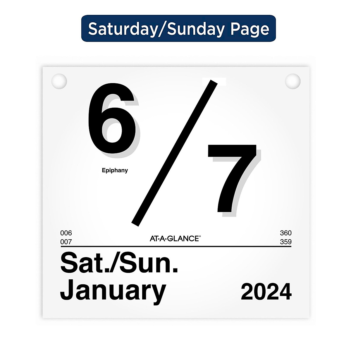 2024 AT-A-GLANCE® "Today Is" Daily Wall Calendar Refill, 8-1/2" x 8", January to December 2024, K450