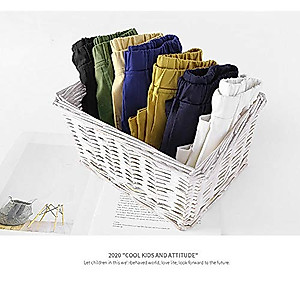 ZiweiStar Toddler Kids Summer Cotton Comfort Soft Baby Sport Jogger Shorts Boys Girls Casual Uniform Pants with Pockets 2-8Y White