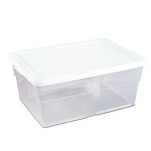 STERILITE 16448012 16 Quart Storage Box (6, 16 Quart)