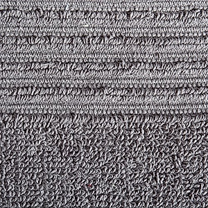 J&M Home Fashions, Cotton Ribbed Terry Dish Towels, Ultra Absorbent, Set of 6. 12x12, Gray/White