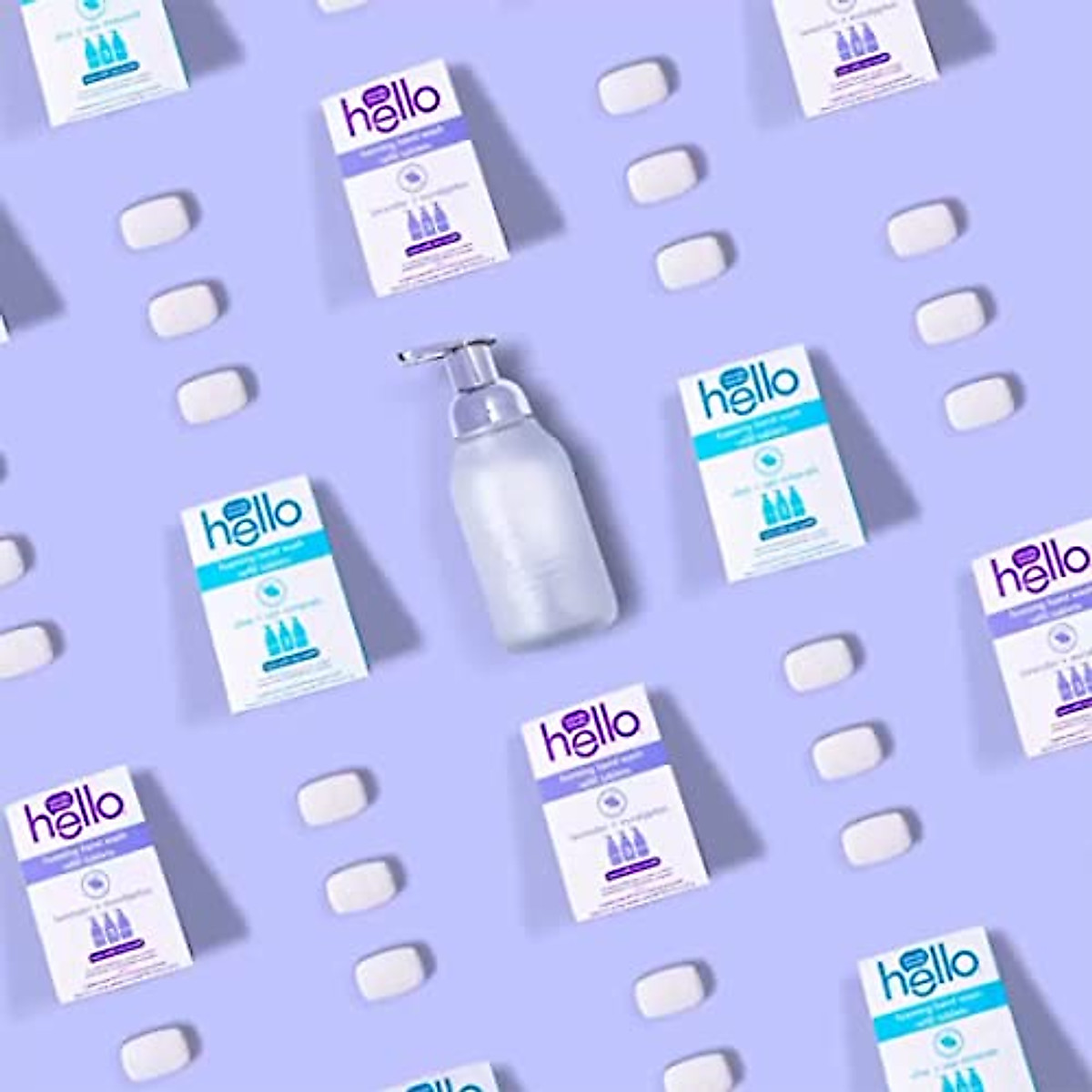 hello Foaming Hand Soap Tablets for Refilling, Dissolvable Hand Soap with Aloe and Sea Minerals Fragrance, Plant Based Soap Ingredients, No Harsh Preservatives, 6 Pack, 0.31 OZ Each