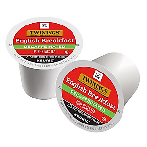 Twinings Decaf English Breakfast Tea K-Cup Pods for Keurig, Naturally Decaffeinated Black Tea, Smooth, Flavourful, Robust, 24 Count (Pack of 2), Enjoy Hot or Iced